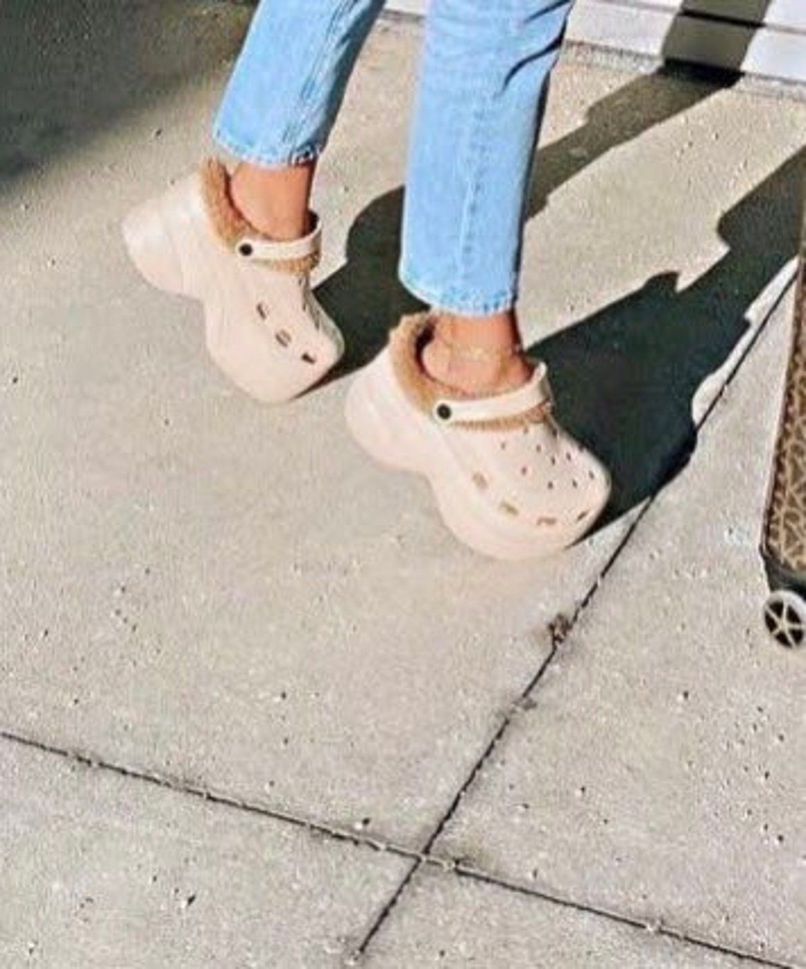Jazzy Platform Clogs Platform Crocs Fur Lined Platforms Etsy