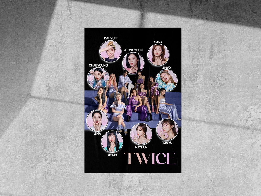Twice Collage Poster, Digital Download, Room Art, Music Poster, Gift ...