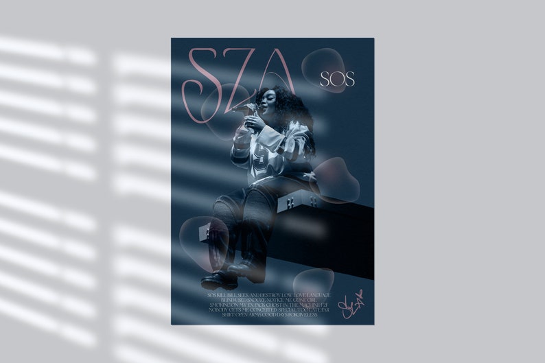 SZA SOS Album Poster, Digital Download, Music Poster, Room Decor, Gift ...