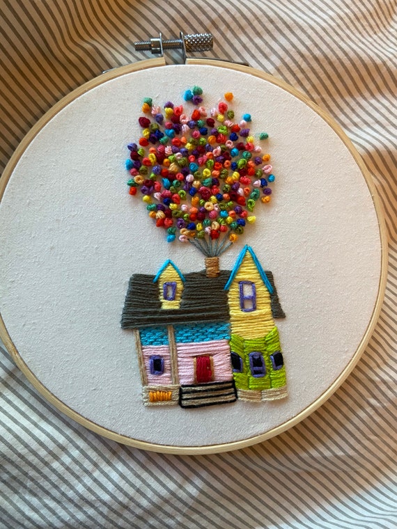 Up House Embroidery | Etsy