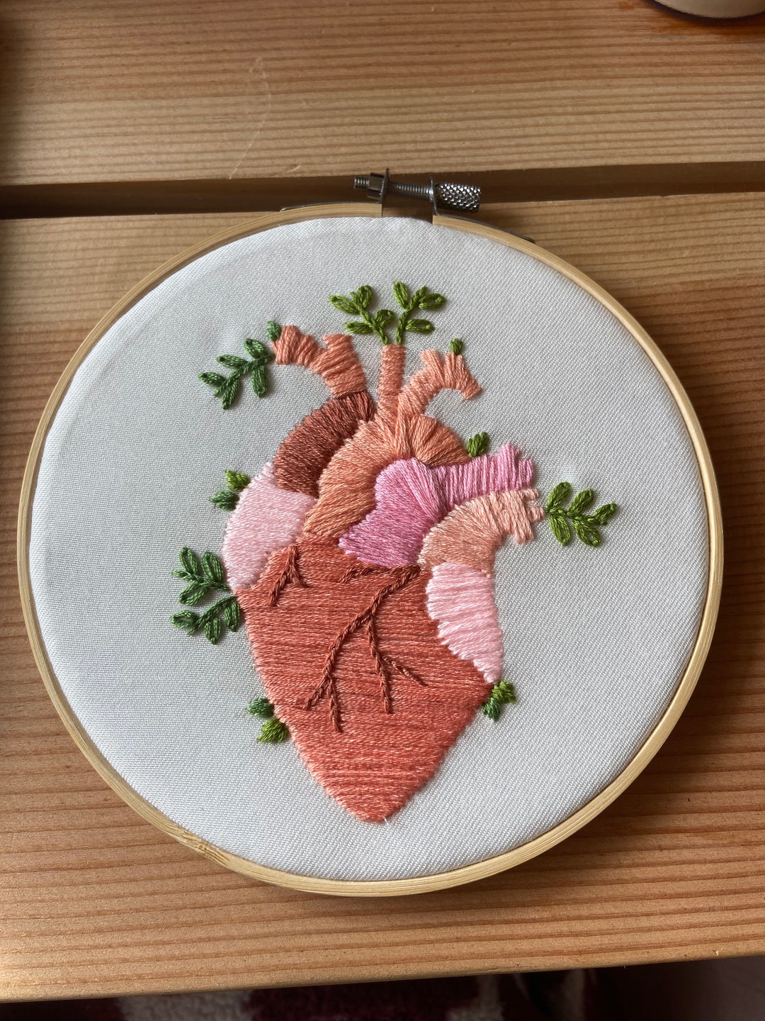 Anatomical Heart Embroidery - Etsy