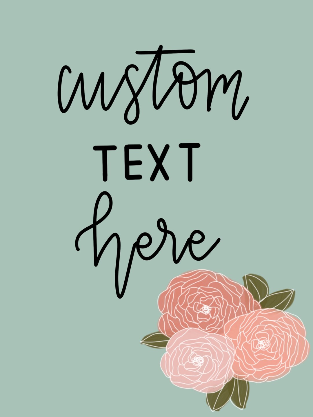 Custom Digital Lettering Print - Etsy UK
