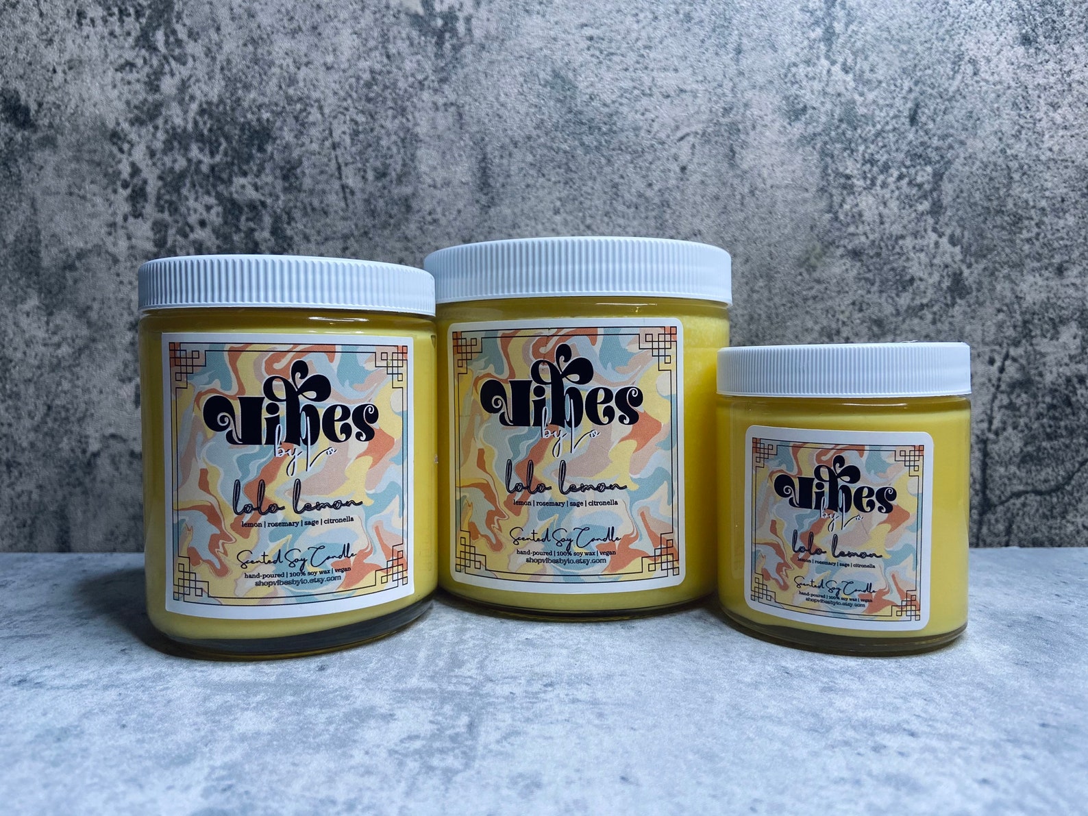 Lolo Lemon | Lemon, Citronella, Rosemary, & Sage | Scented Soy Candle ...