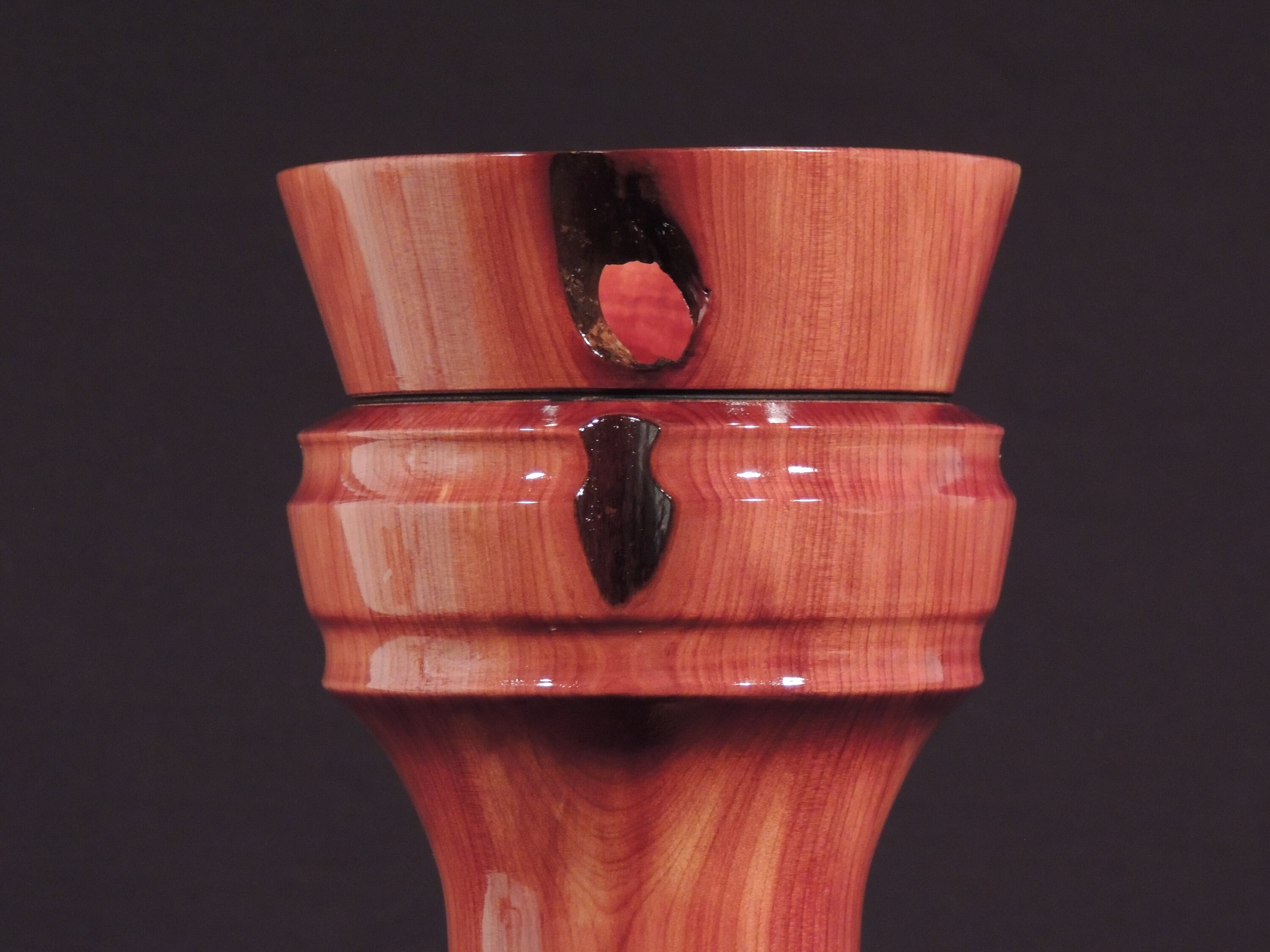 A47- Red Cedar Wood Vase: Lathe Turned Reclaimed Wood Decor - Etsy