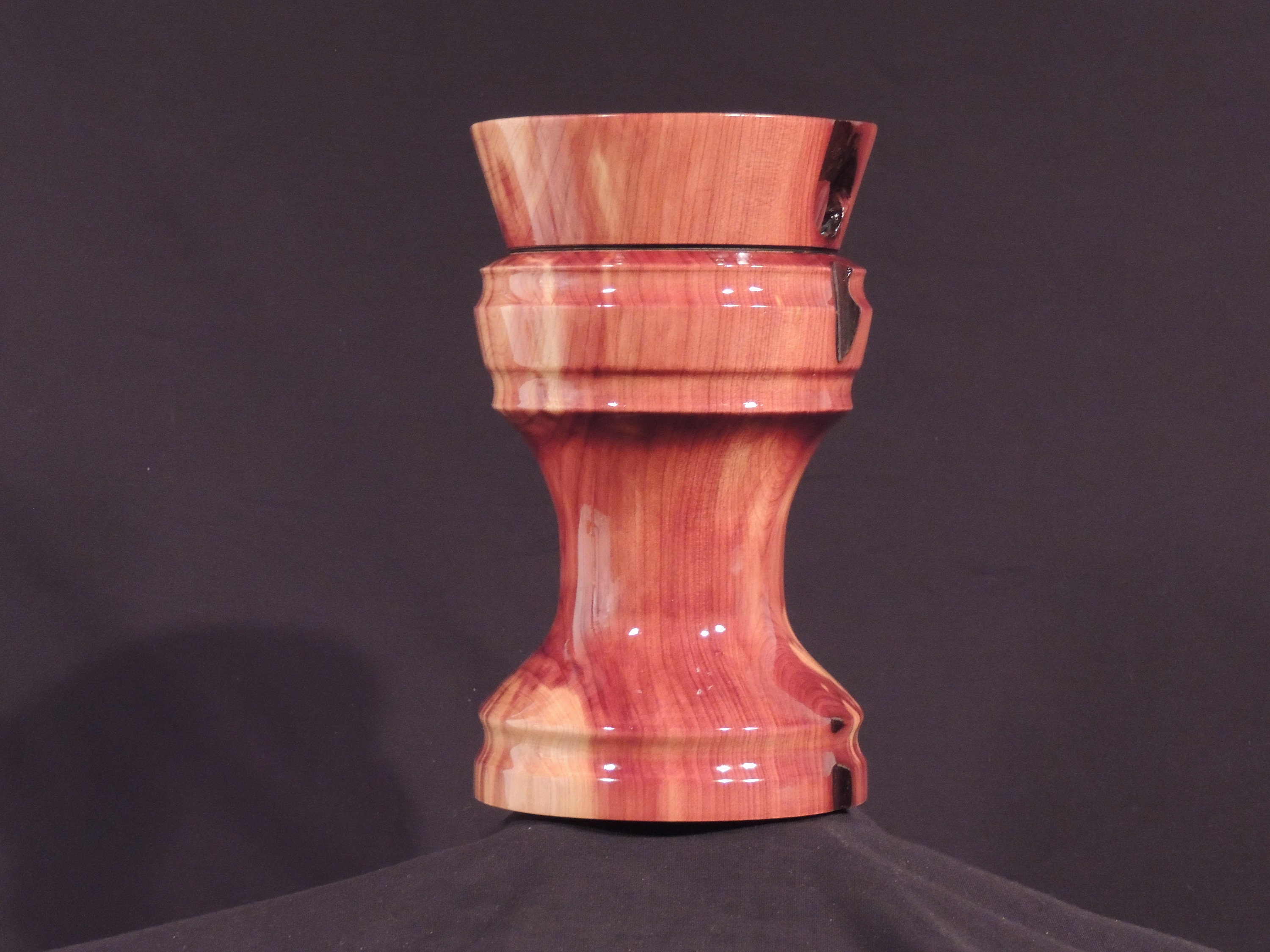 A47- Red Cedar Wood Vase: Lathe Turned Reclaimed Wood Decor - Etsy