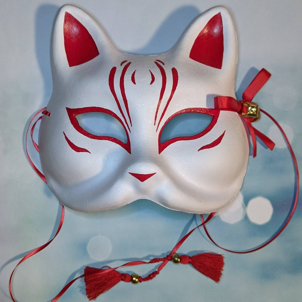 Custom Hand-painted Japanese Kitsune Mask | Made-to-order - Etsy