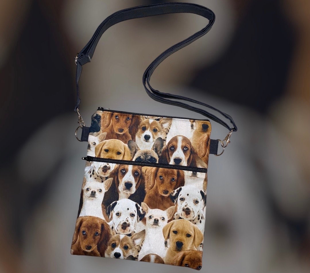 Dog Crossbody Bag, Purse, Dog Lover Handbag, Brown Crossbody Purse ...