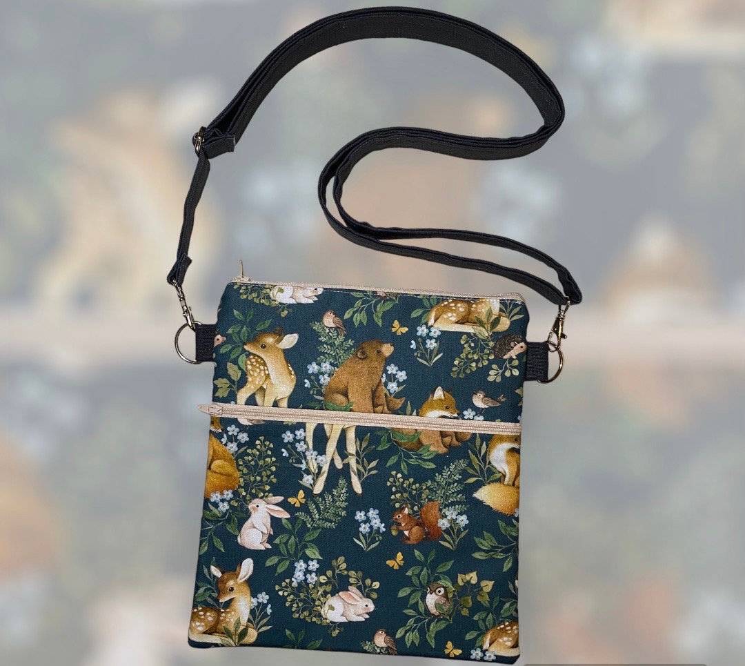 Woodland Animal Crossbody Purse, Fawn Shoulder Bag, Bears, Forest ...