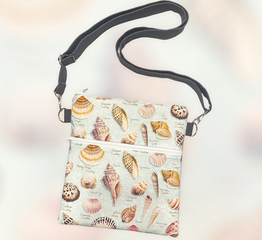 Sea Shell Crossbody Purse, Beachy Tote, Messenger Bag, Beach Purse ...