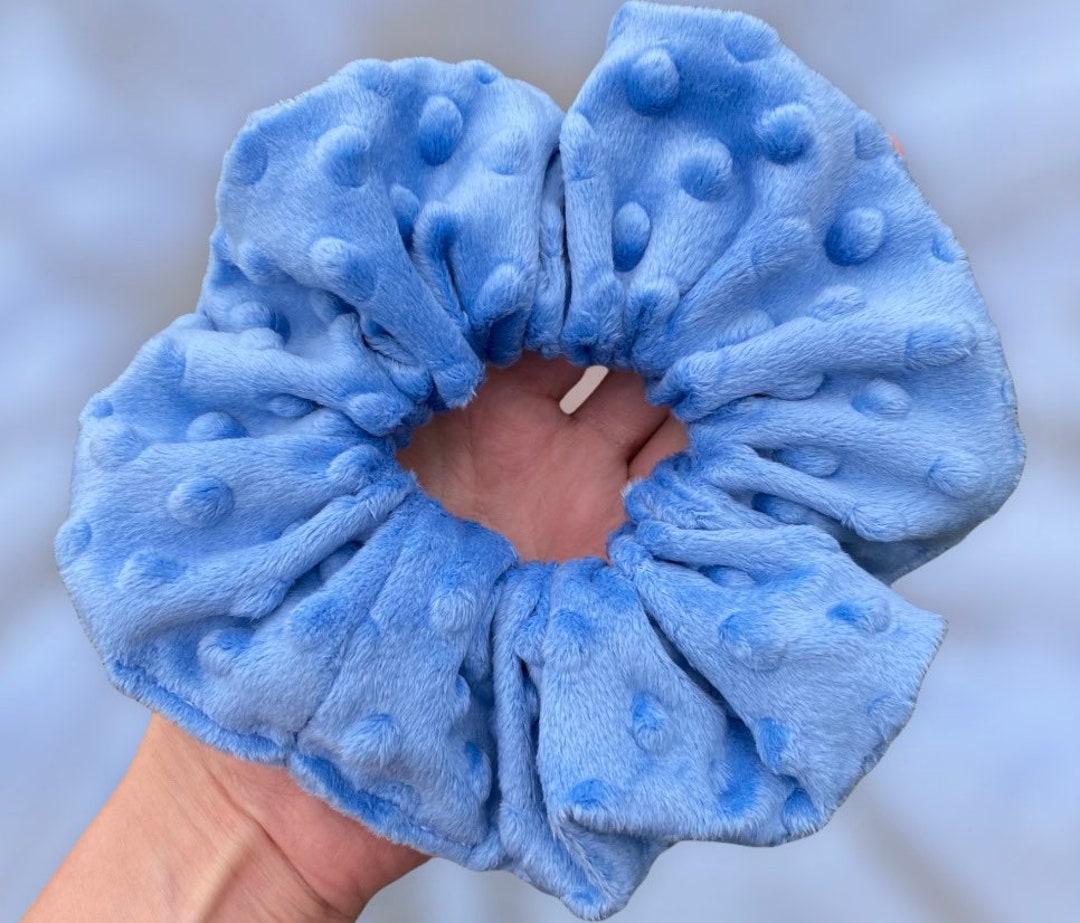 Soft and Minky Scrunchies Furry Scrunchies Dotted Hair Ties - Etsy
