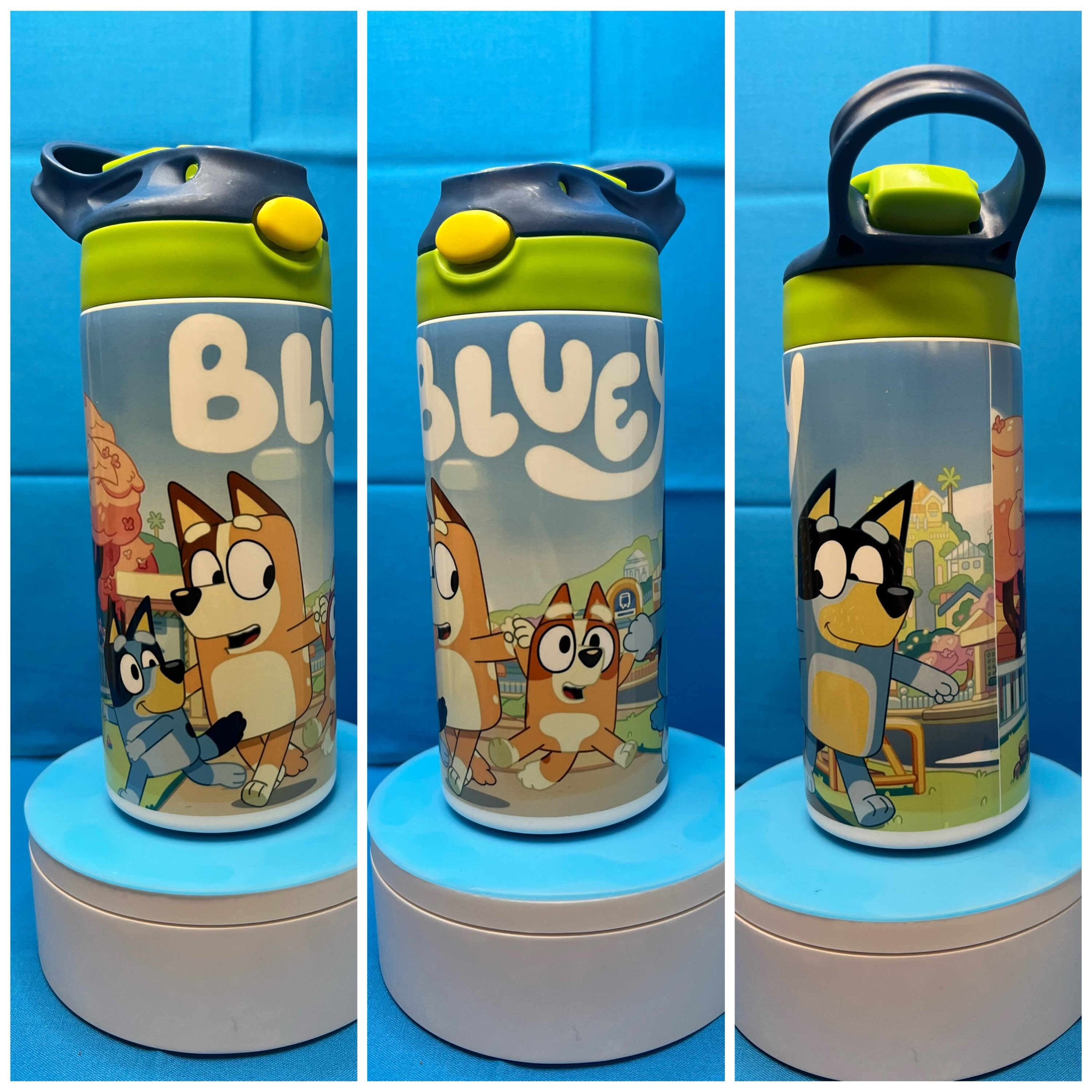 Bluey Kids Tumbler Bluey, Dog, Bingo, Bluey Family, Glittery Bluey Kids ...