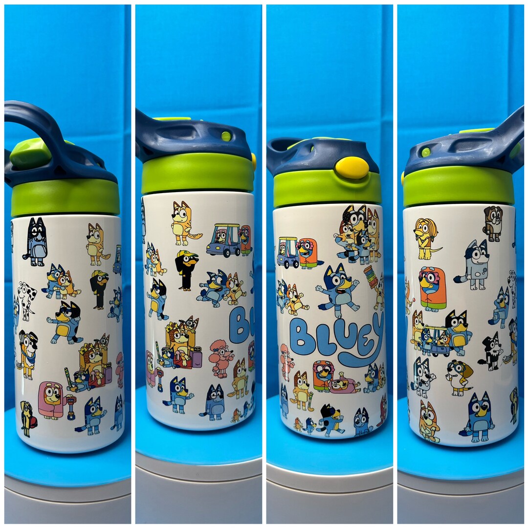 Bluey Kids Tumbler Bluey, Dog, Bingo, Bluey Family, Glittery Bluey Kids ...