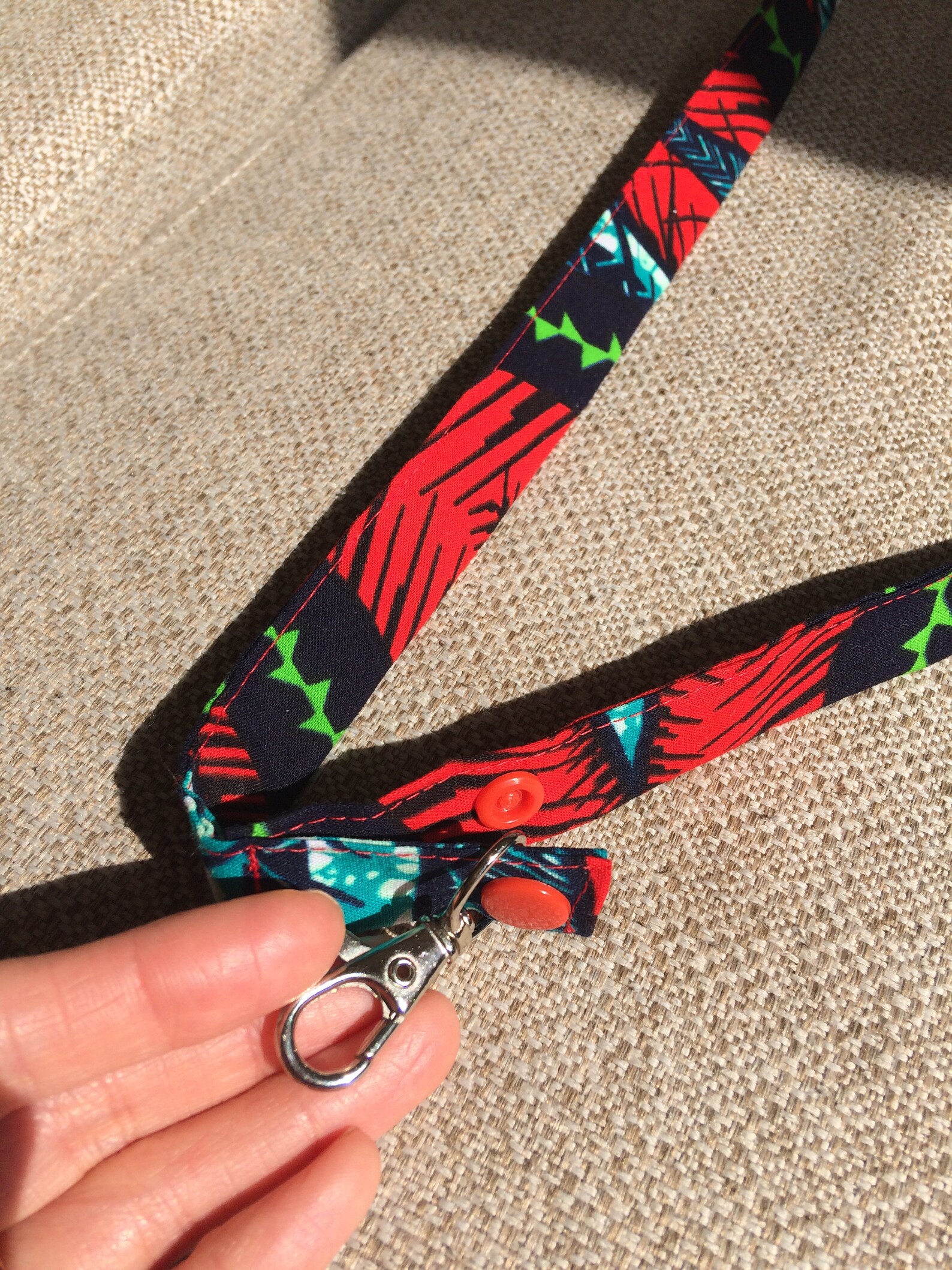 African Fabric Lanyard, ID Neck Strap, Key Fob, Office, Gift, Security ...