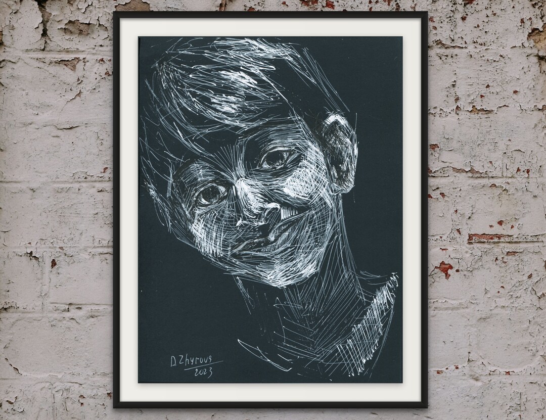 Original Teen Boy Wall Art, Boy Room Wall Decor, Original Signed Pen ...