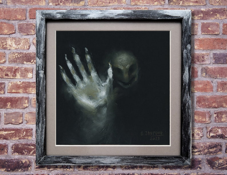 Original Framed Creepy Cute Artwork Alien Macabre Wall Art - Etsy