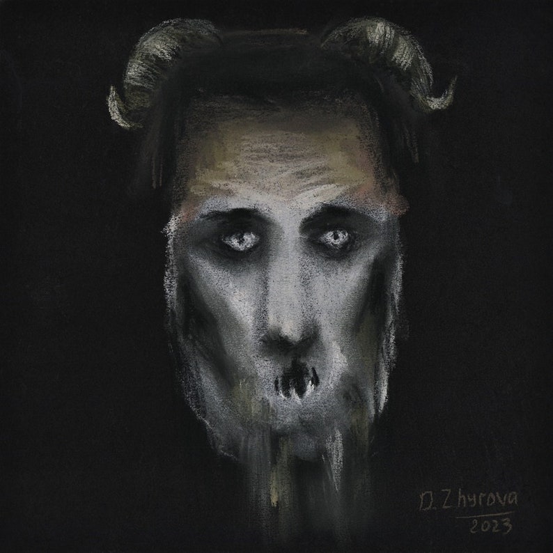 Digital Download Printable Demons Dark Gothic Art Set: 5 Original ...