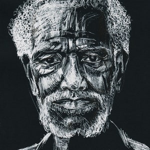 Original Drawings Old Man Face, Old Man Sketch, Old Person Drawing Ink ...