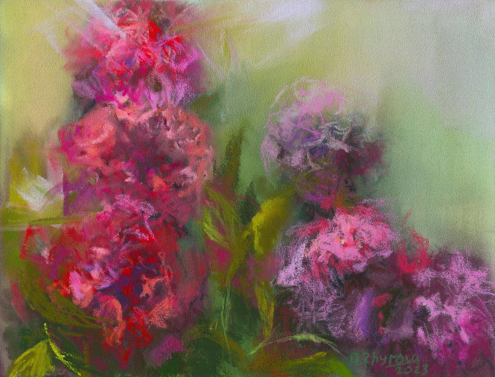 Original Soft Pastel Botanical Wall Art, Handpainted Spring Decor ...