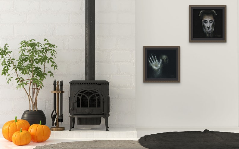 Original Framed Creepy Cute Artwork Alien Macabre Wall Art - Etsy