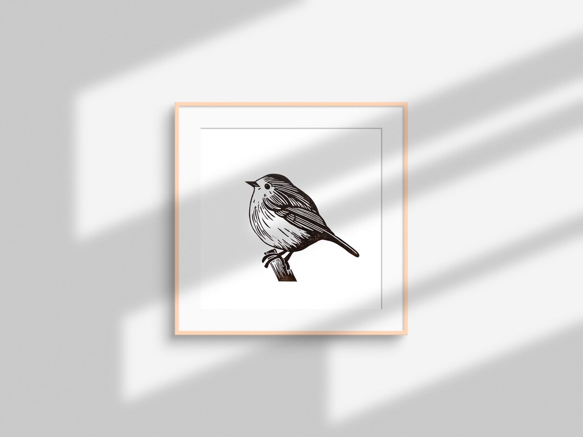 Robin Linocut Art Print Original Linocut Nature Print - Etsy