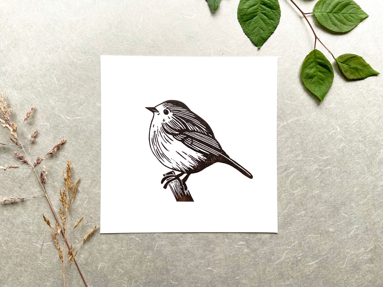 Robin Linocut Art Print Original Linocut Nature Print - Etsy