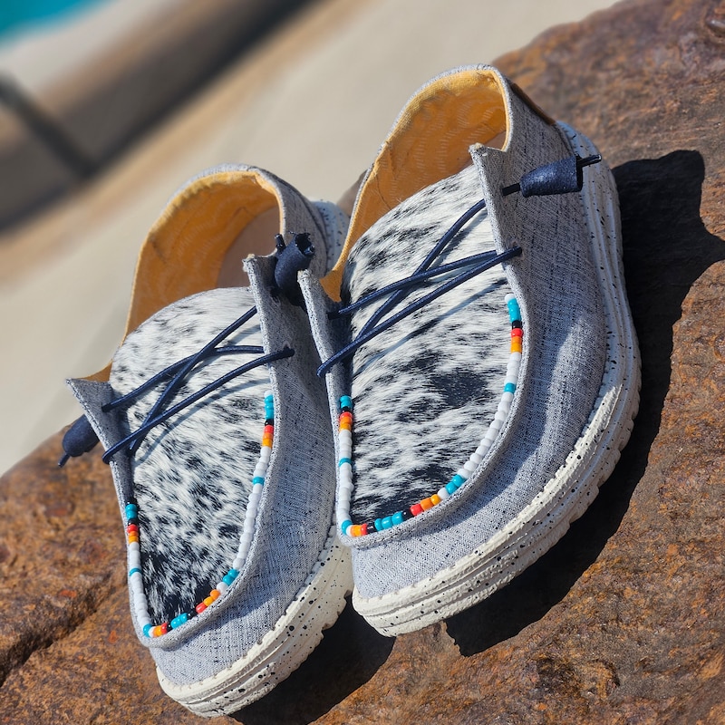 Cow Print Hey Dudes - Etsy