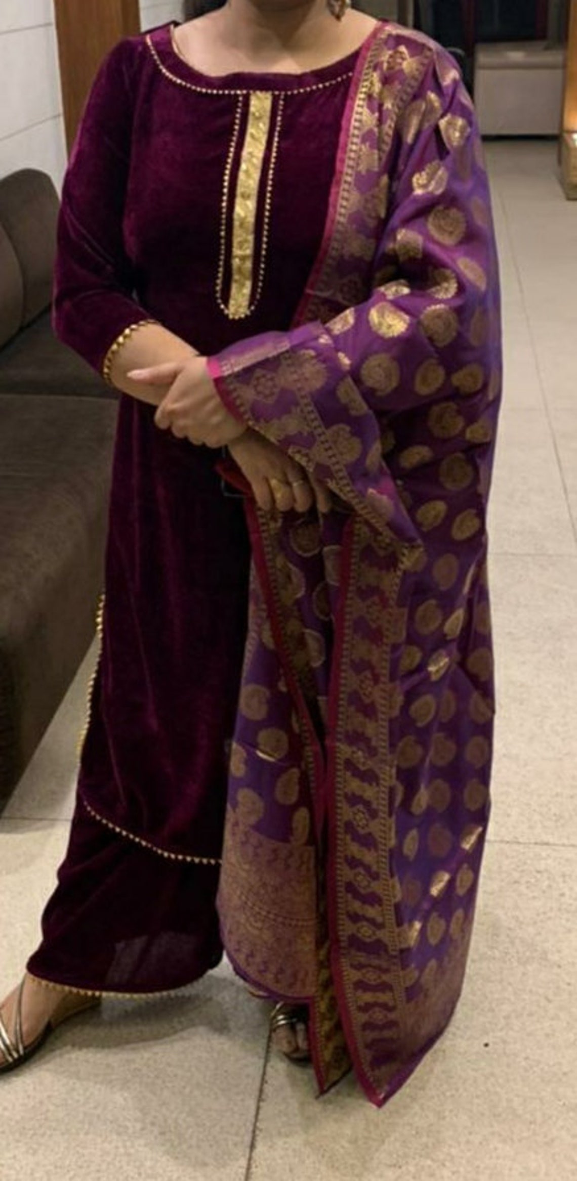 Indian argenic Valvet suit for women | Etsy