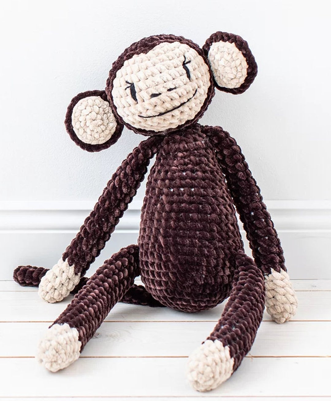 Momo Monkey in Schachenmayr Luxury Velvet Crochet Pattern - Etsy