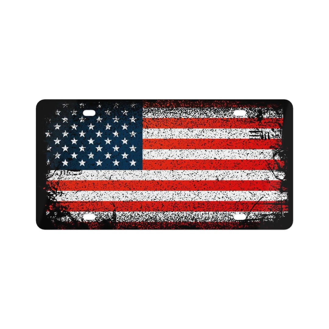 License Plate USA Flag - Etsy