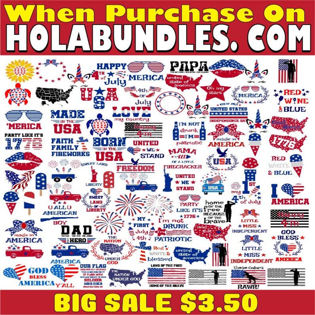 4th of July SVG Bundle, July 4th SVG, Fourth of July Svg, America Svg ...