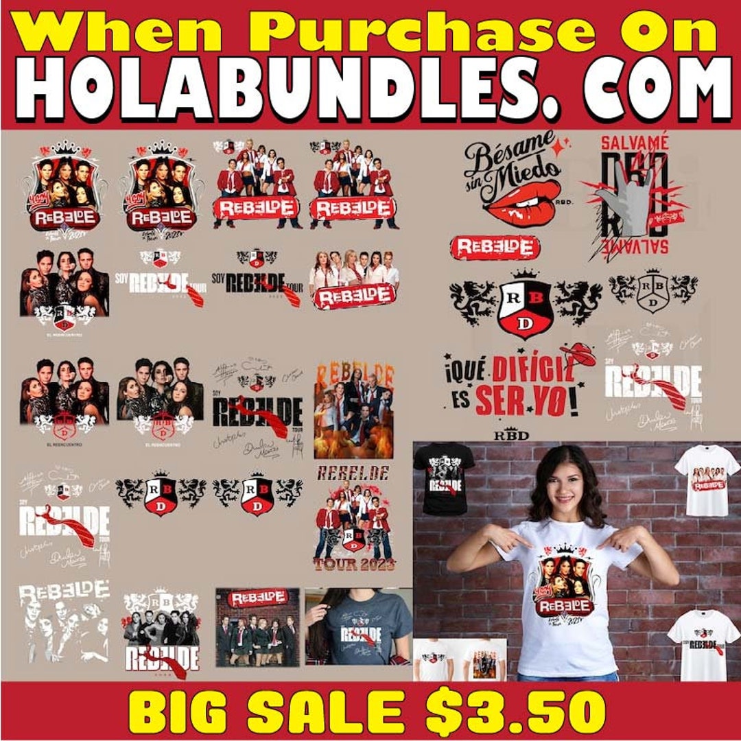 Rebelde Svg Png 25 Designs Rbd Touring Shirt Svg Pgn Rbd Rebelde Tour ...