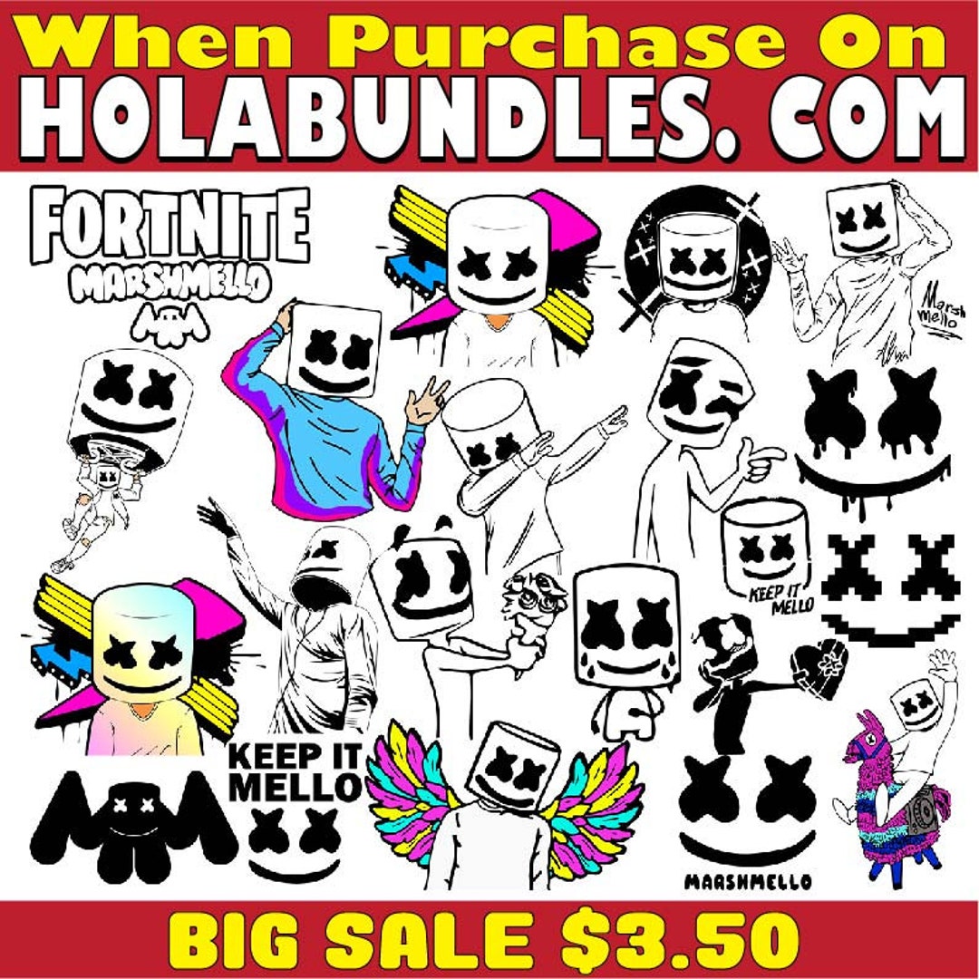 Dj Marshmello Bundle Svg, Marshmallow Svg, Dj Marshmallow Svg ...