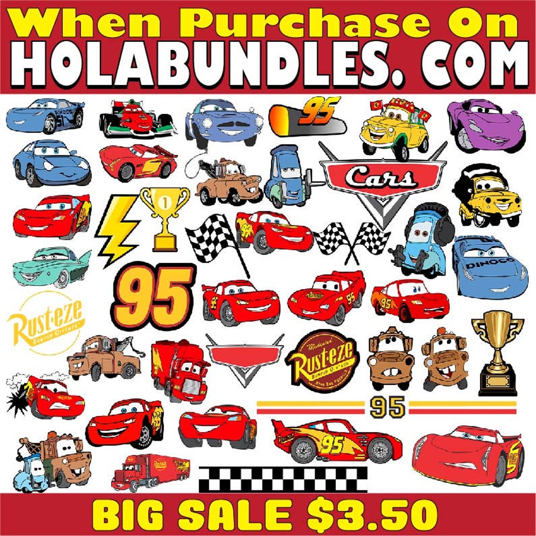 Cars Bundle SVG, Cars SVG Bundle, Lightning Mcqueen Svg, Cars PNG ...