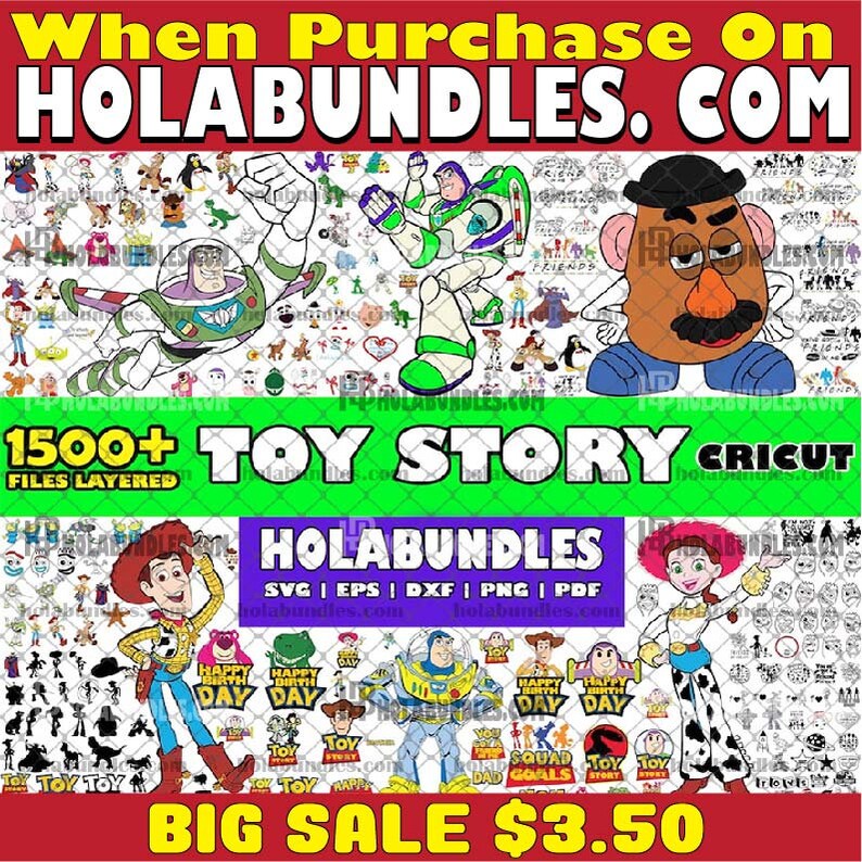 Toy Story Svg, Toy Story SVG Bundle, Woody Svg Files for Cricut, Toy ...