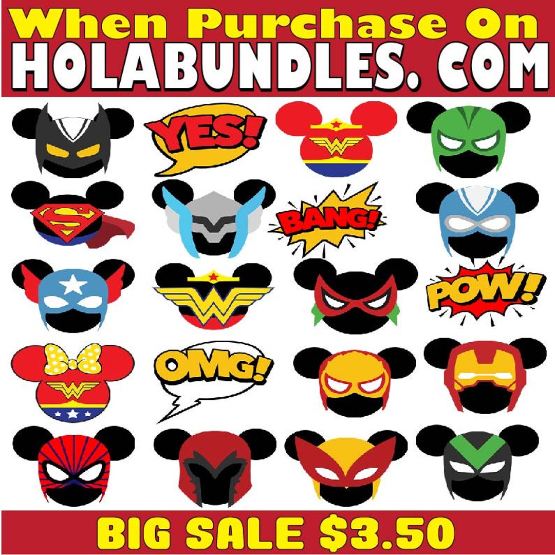 Superhero Mouse Ears SVG PNG, Layered Mouse Superhero Svg, Cartoon ...