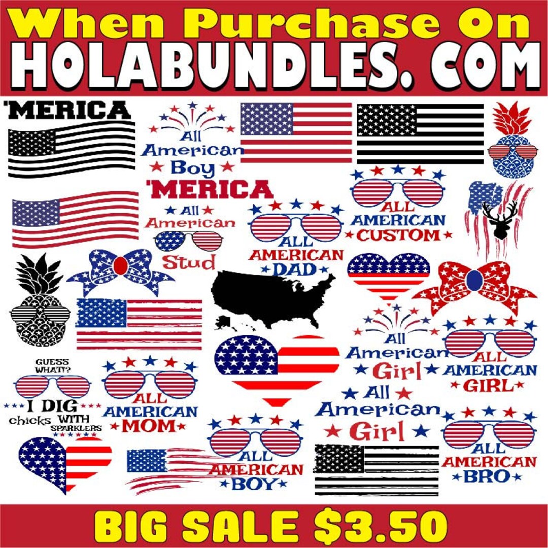 Retro 4th of July SVG Bundle, July 4th Svg, Fourth of July Svg, America ...