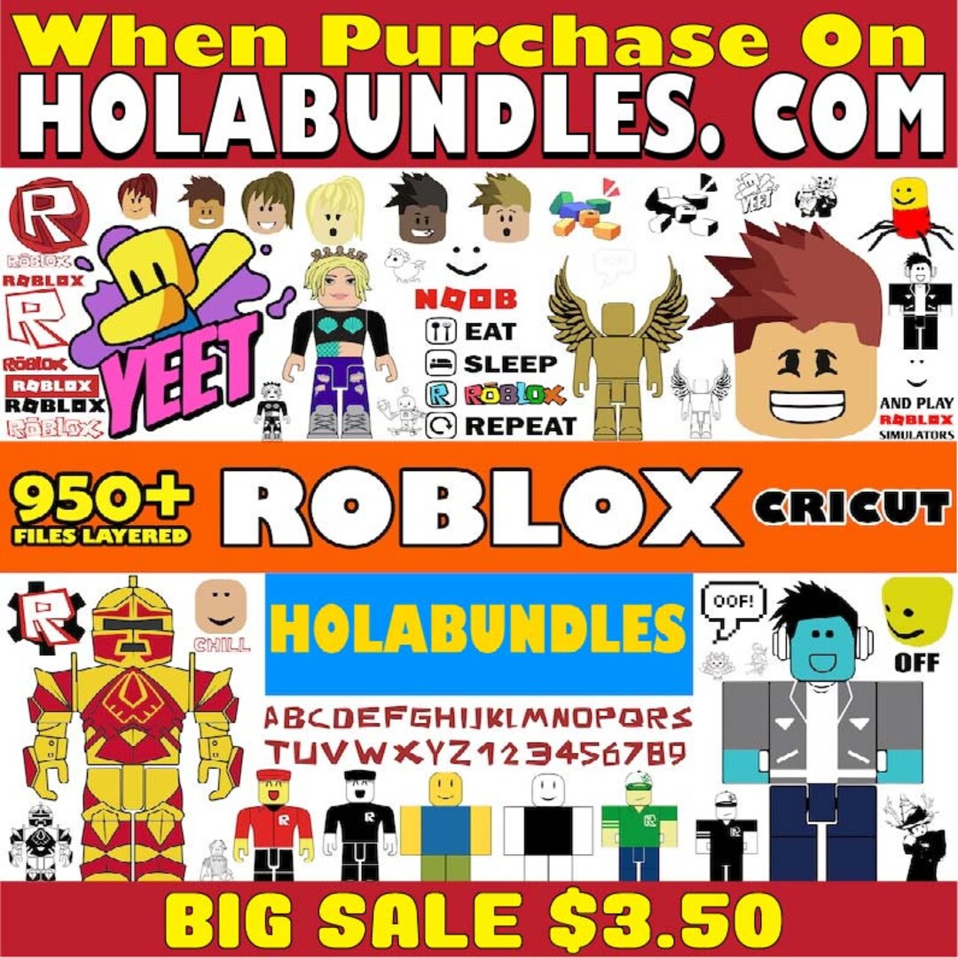Roblox Svg Bundle, Roblox Png, Roblox Boy Svg, for Cricut, Birthday Svg ...