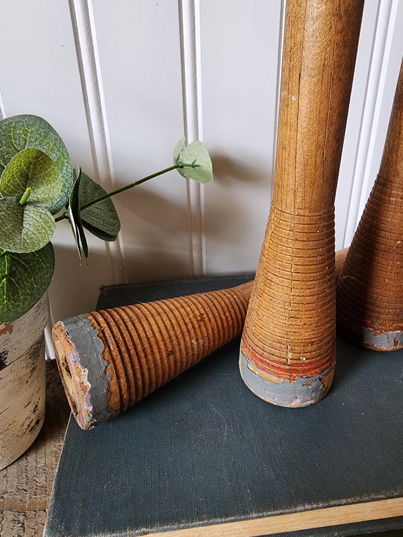 Vintage Wooden Bobbin Spool - Etsy