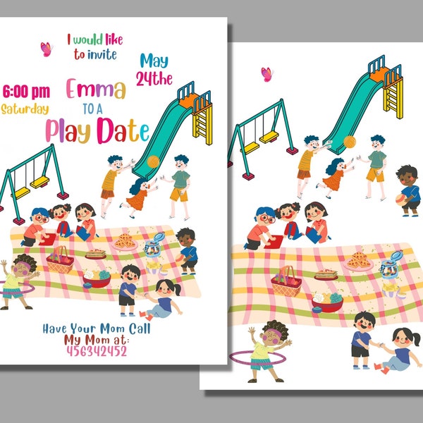 Park Playdate Invitation - Etsy