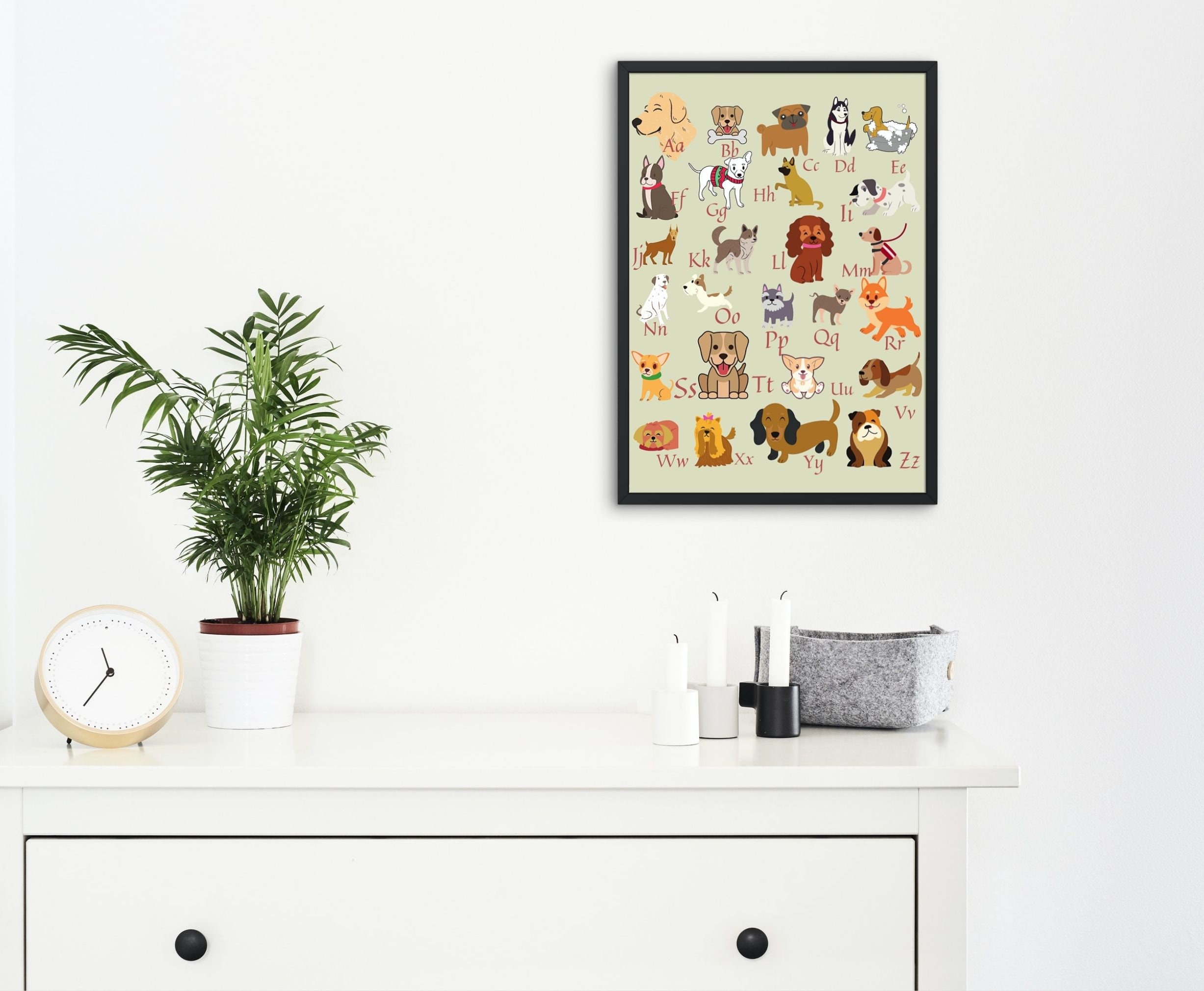 Alphabet Poster Digital, Cute Animal Alphabet Printable, Playroom Wall ...