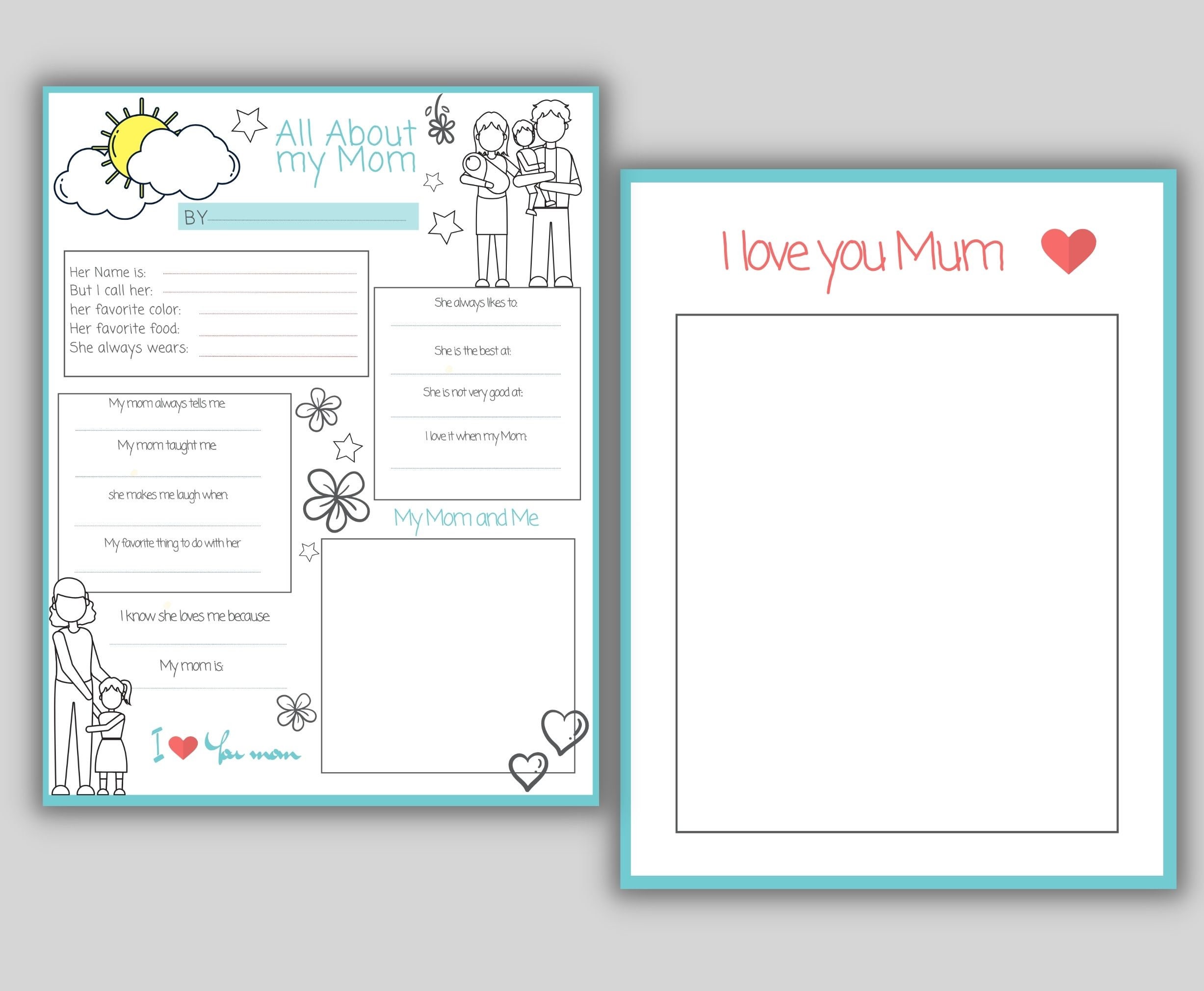 Mothers Day Questionnaire 2022 All About Mom Printable, All About My ...
