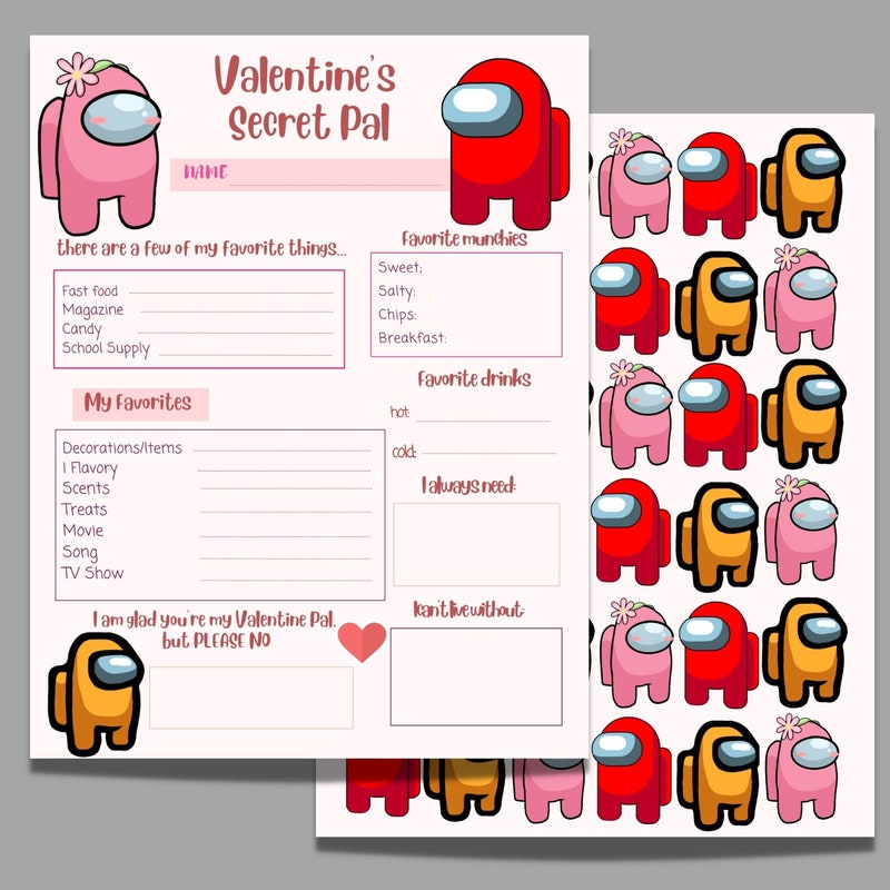 Among Us Valentine Card - Etsy