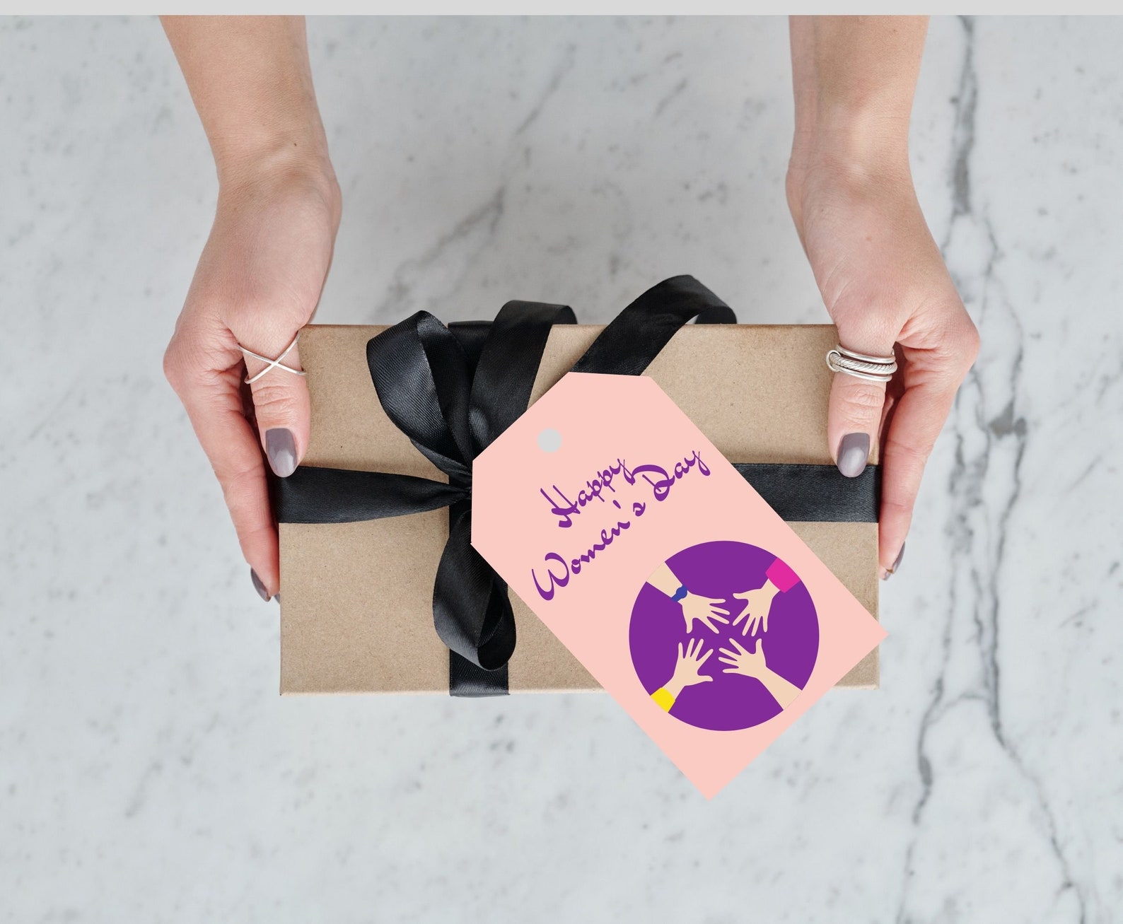 Set of International Women's Day Gift Tags With Illustrations ...