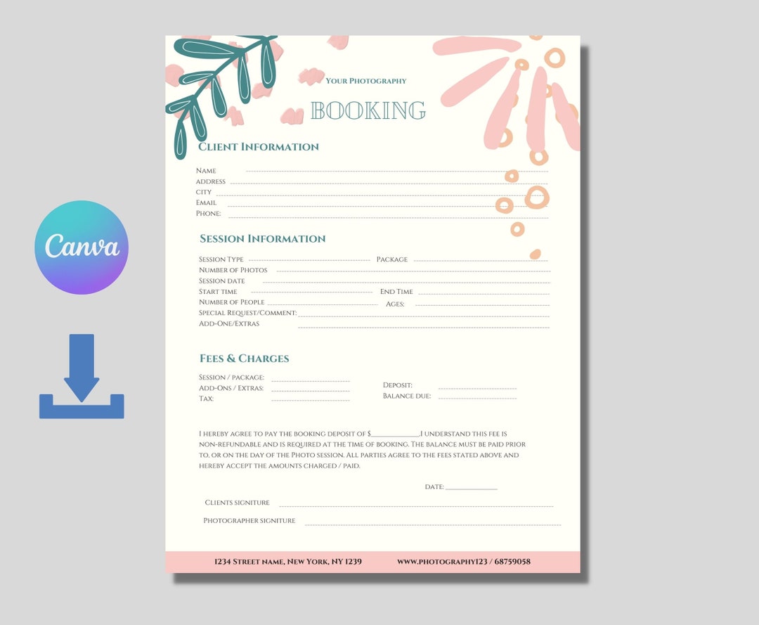 Photography Order Form, Photography Busines, Photography Session ...