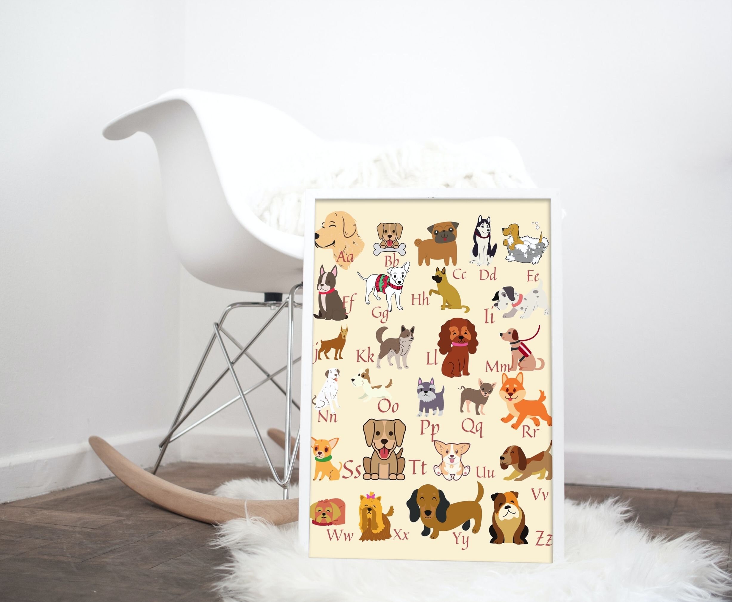 Alphabet Poster Digital, Cute Animal Alphabet Printable, Playroom Wall ...