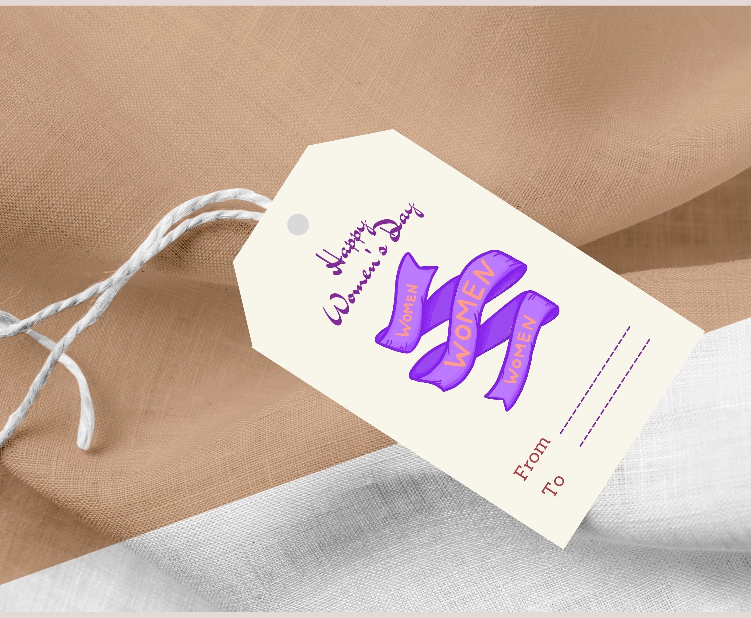 Set of International Women's Day Gift Tags With Illustrations ...