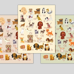 Alphabet Poster Digital, Cute Animal Alphabet Printable, Playroom Wall ...