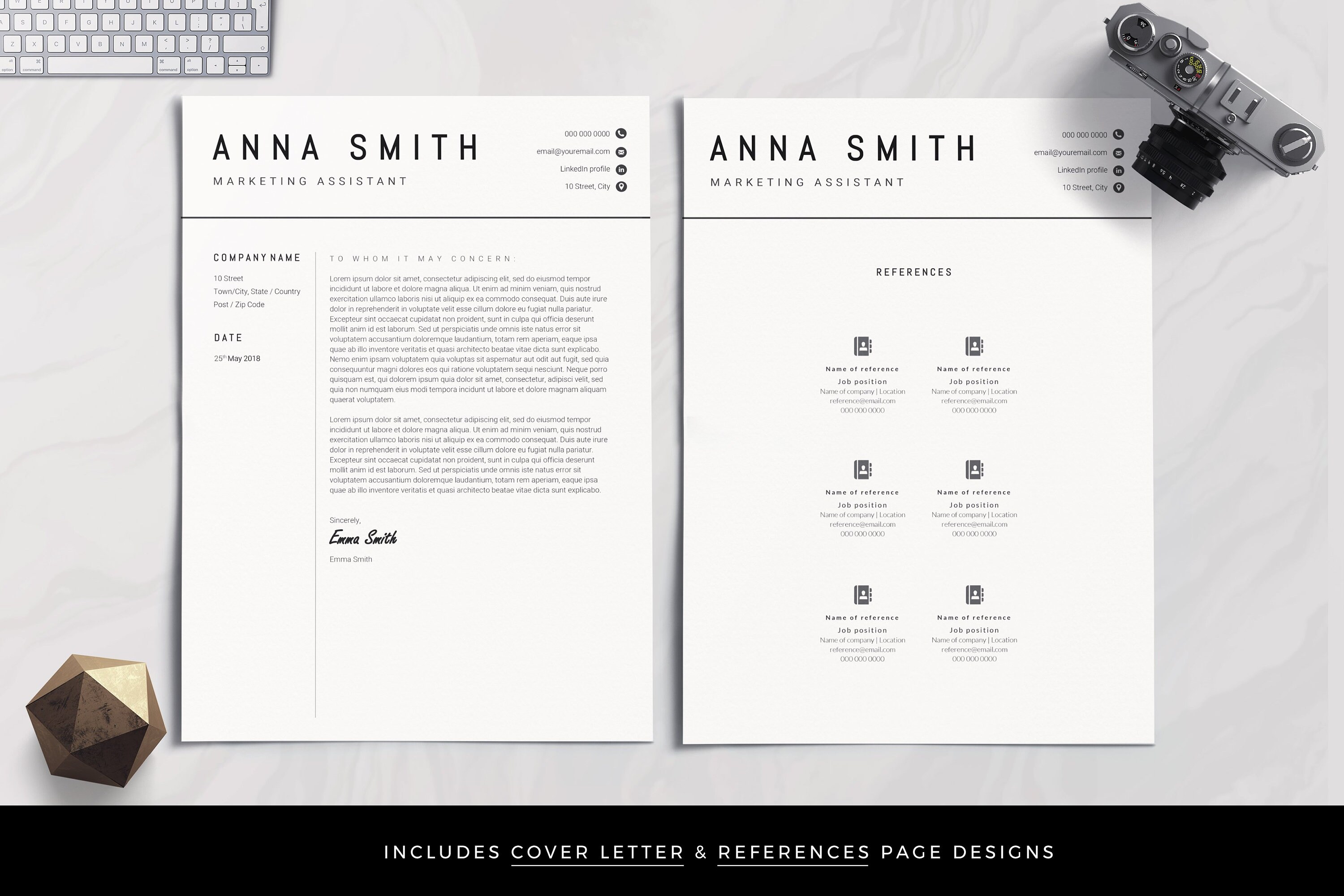 Resume Template Professional Resume Resume Templates - Etsy