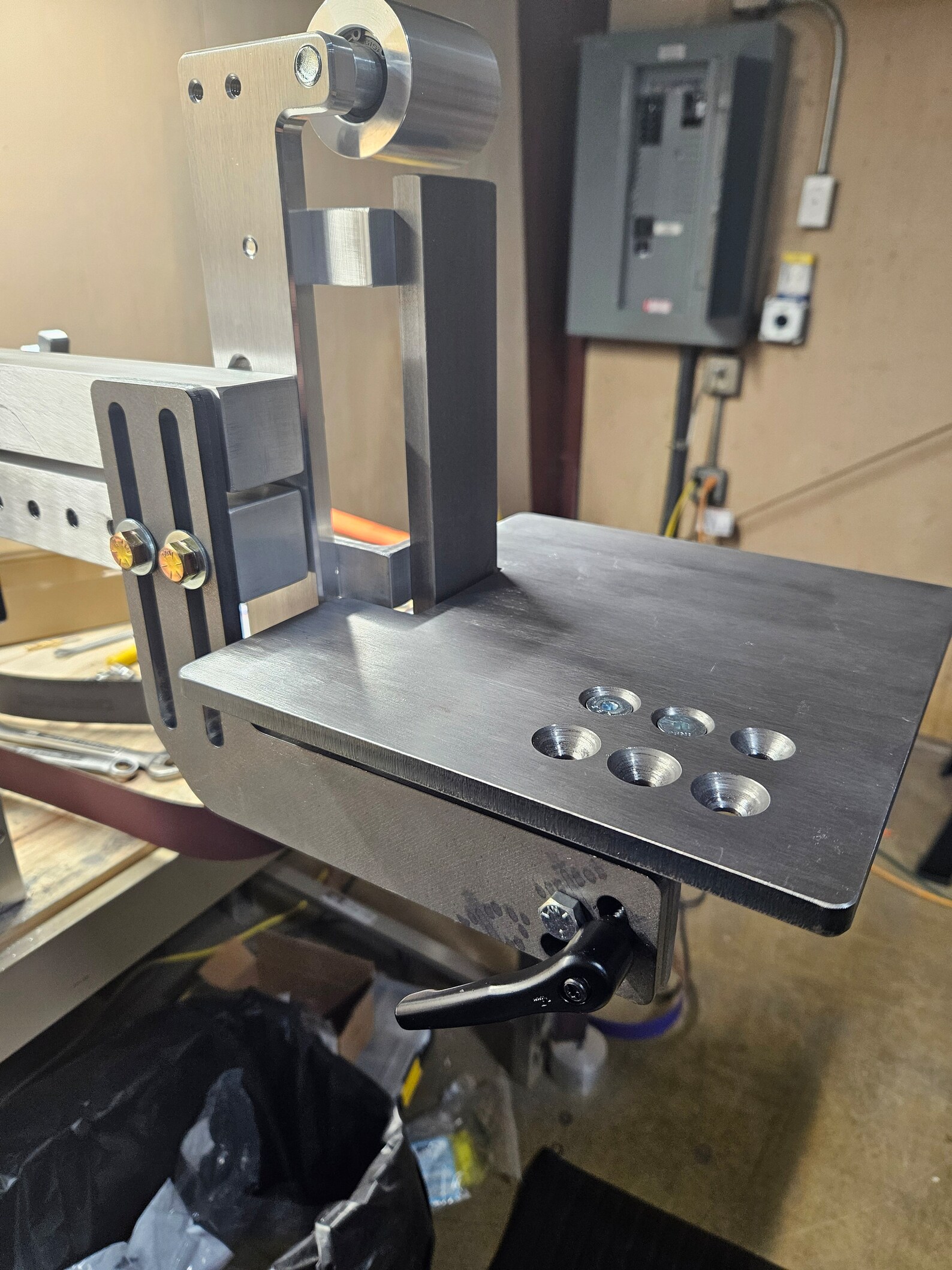Work Table Attachment With 1.5 X 1.5 Aluminum Tool Bar for 2x72 Belt ...