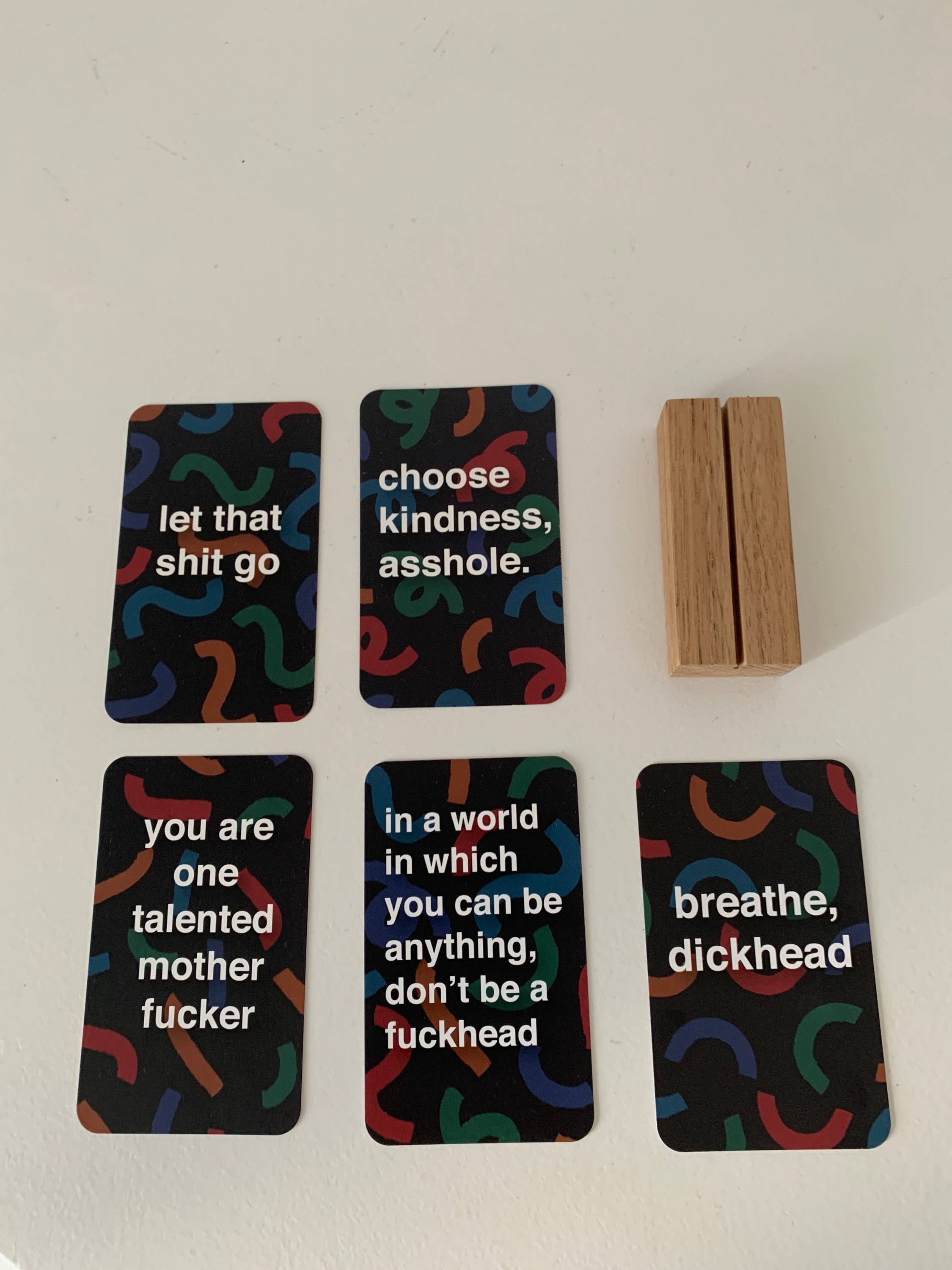 Bad Words Affirmation Card Pack With Stand - Etsy Australia